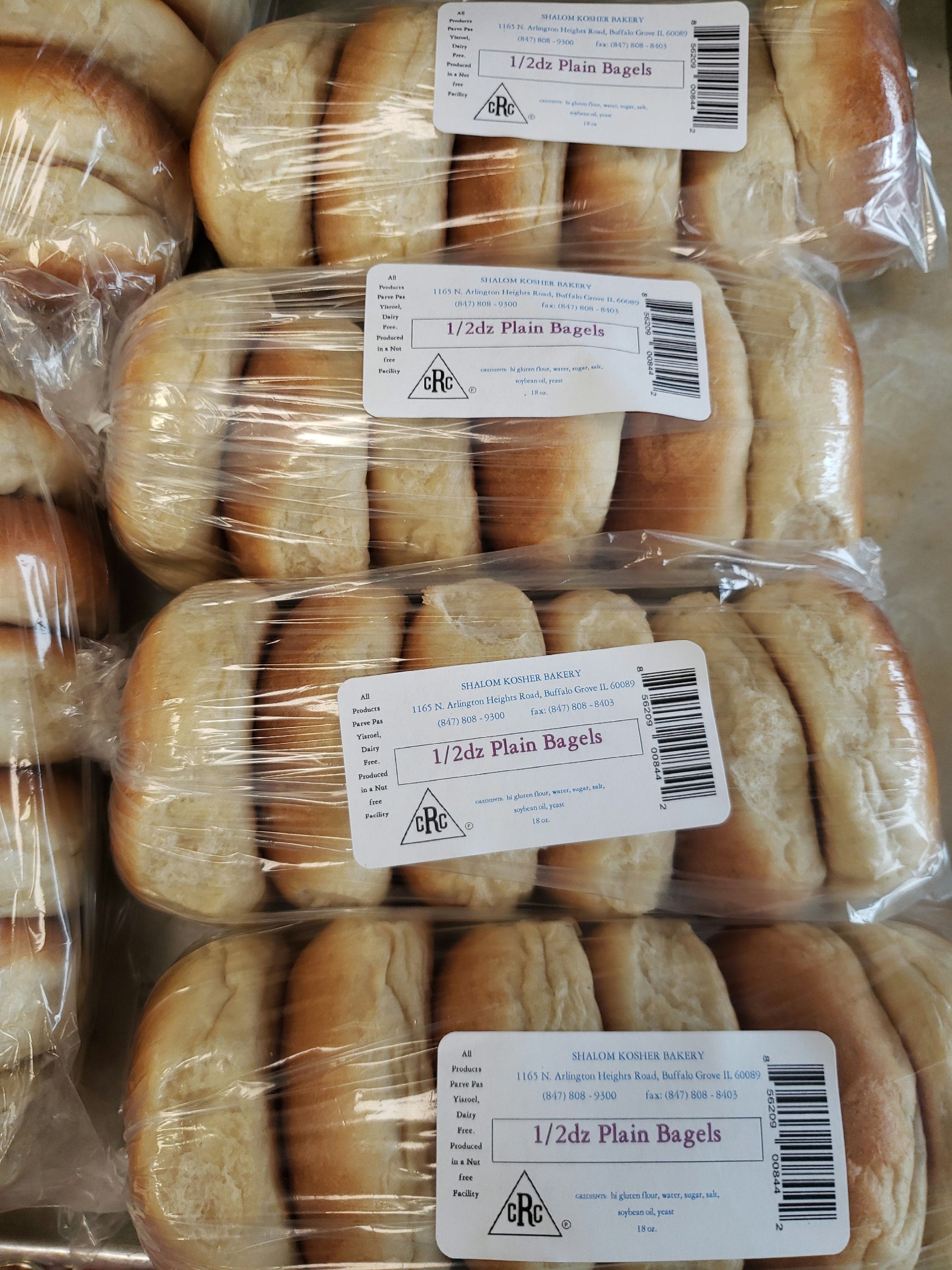Plain Bagels (Half Dozen) *Dairy and Egg Free